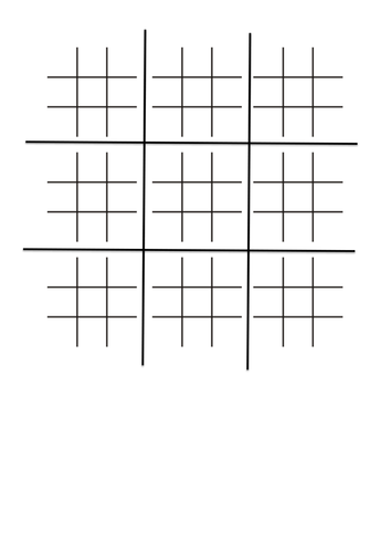 Ultimate Tic Tac Toe: math game | Teaching Resources