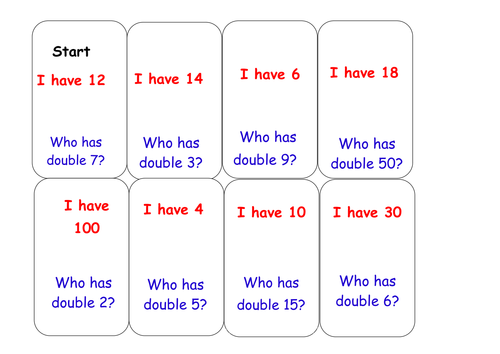 Double Loop cards: KS1 Math doubling activity | Teaching Resources