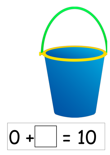 number bonds to 10 - shells and buckets | Teaching Resources