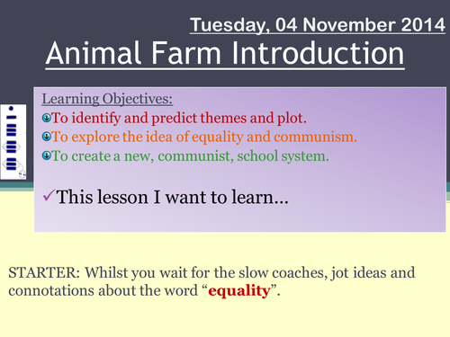 Animal Farm novel lesson plans | Teaching Resources Animal Farm novel lesson plans | Teaching Resources