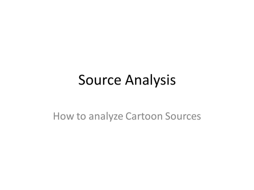 Source Analysis | Teaching Resources