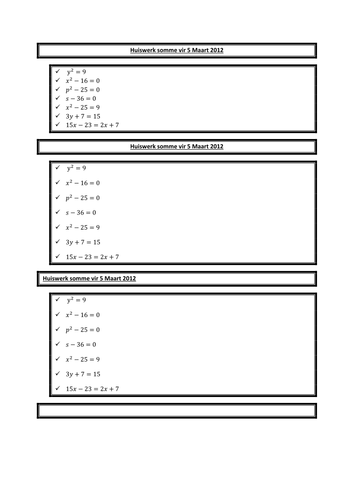 KS4 Maths: Algebra Exam Practice Worksheet by chuckieirish - Teaching ...