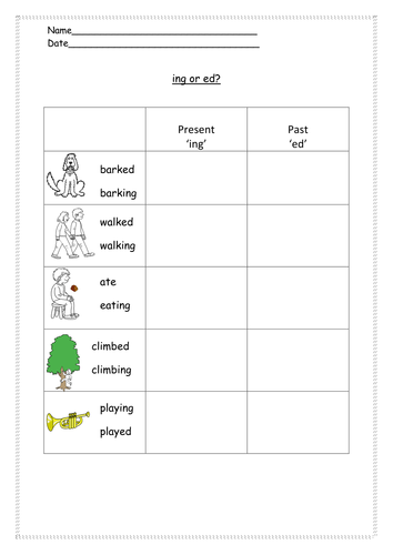 adding 'ing' and 'ed' | Teaching Resources