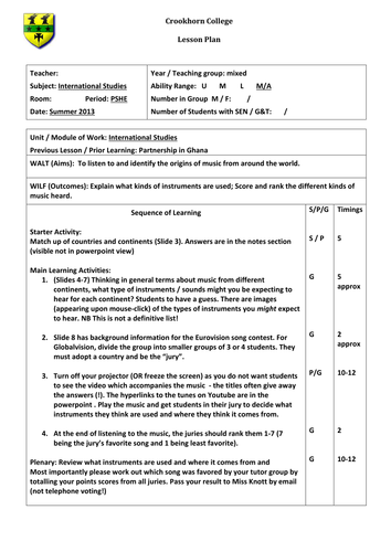 International Studies lesson plans | Teaching Resources