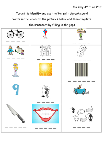 Split digraph i-e worksheet with extension | Teaching Resources Split digraph i-e worksheet with extension | Teaching Resources