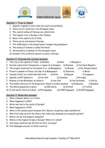 International Day | Teaching Resources