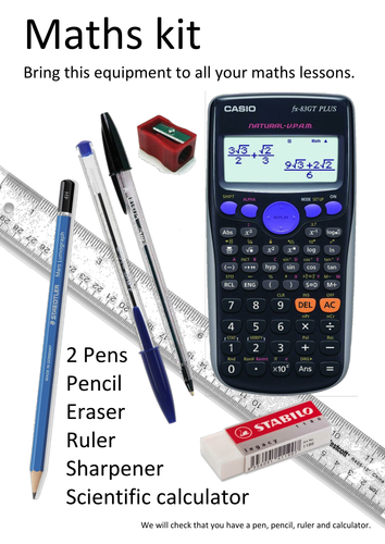 Math equipment poster | Teaching Resources