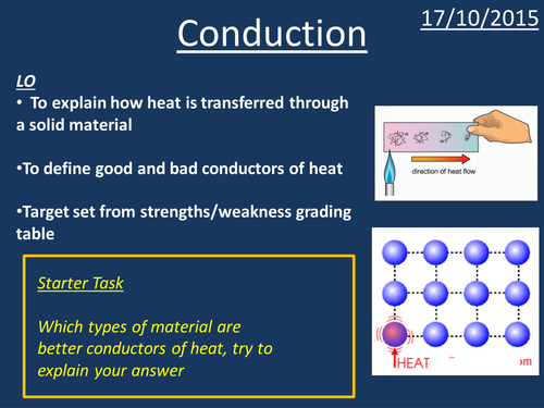 AQA Physics Unit 1 - Transfers of Energy by Heat: Conduction ...
