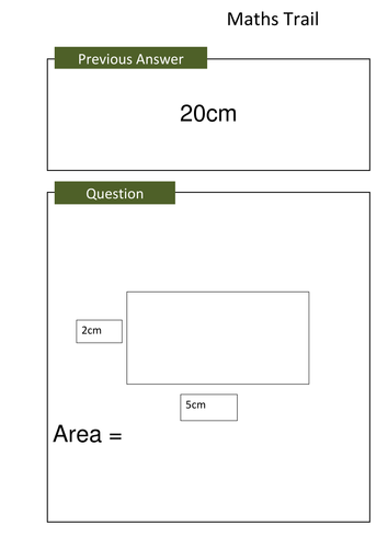 Area and Perimeter math trail | Teaching Resources