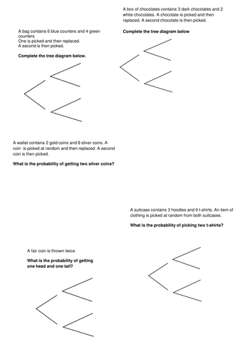 probability tree diagrams | Teaching Resources probability tree diagrams | Teaching Resources