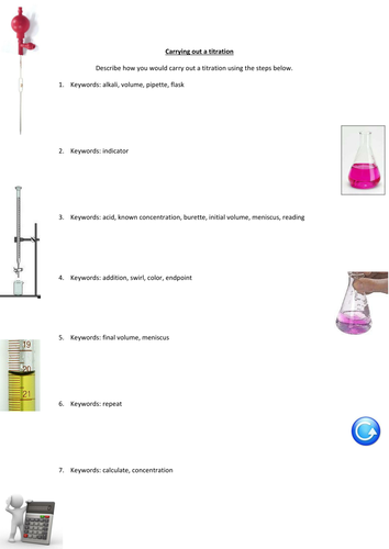 Titration writing frame | Teaching Resources Titration writing frame | Teaching Resources