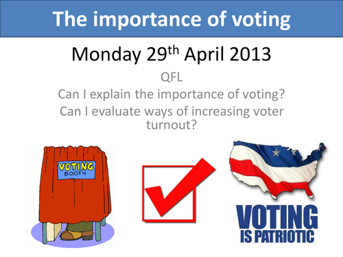 The importance of voting | Teaching Resources