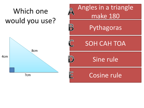 Math KS4: Which trig should you use? | Teaching Resources
