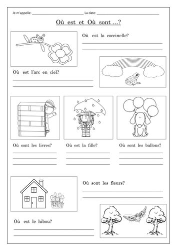 Où est et Où sont | Teaching Resources
