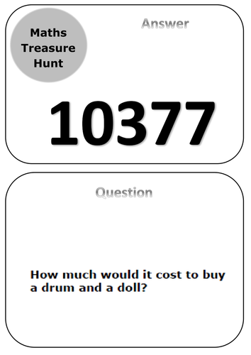 Treasure Hunt: Addition and Subtraction | Teaching Resources