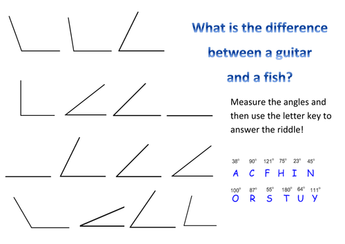 Angle Measuring Joke | Teaching Resources