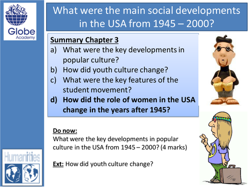 How did the role of women in the USA change | Teaching Resources