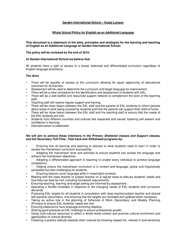 EAL Policies | Teaching Resources