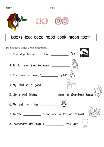Little oo and Long oo Digraph Worksheets by barang | Teaching Resources Little oo and Long oo Digraph Worksheets by barang | Teaching Resources