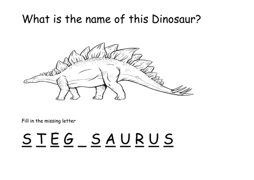 Dinosaurs letter missing literacy activity | Teaching Resources