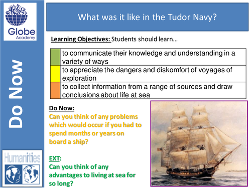 What was it like in the Tudor navy? | Teaching Resources