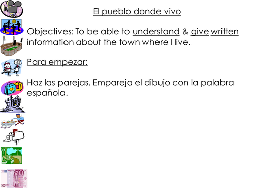 Spanish reading and writing activity: Where I Live | Teaching Resources