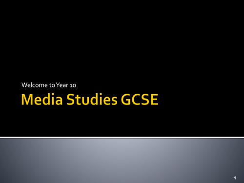 GCSE Media Introduction Unit | Teaching Resources