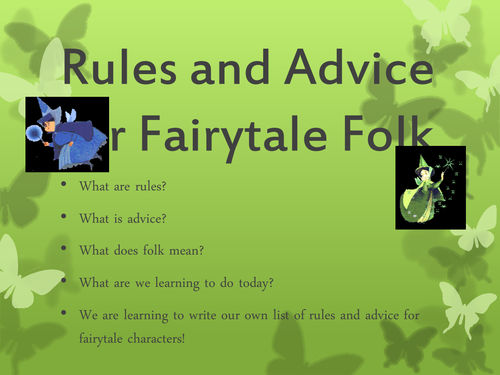 FAIRY TALES - KS2 -rules and advice | Teaching Resources