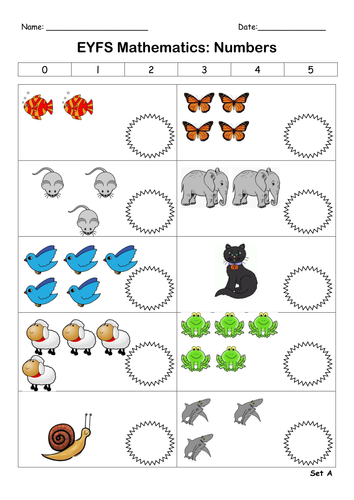 Counting and Writing Numeral WS | Teaching Resources