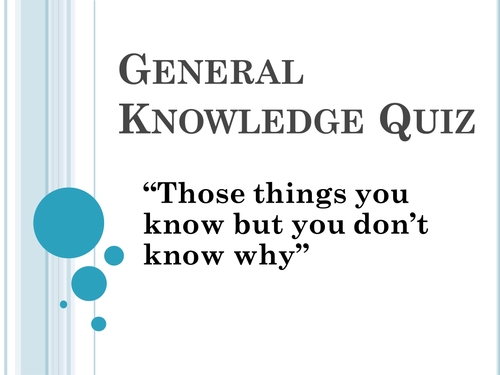 Fun General knowledge Quiz | Teaching Resources