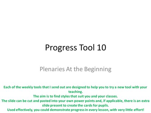 Progress Tutorials For Teachers | Teaching Resources