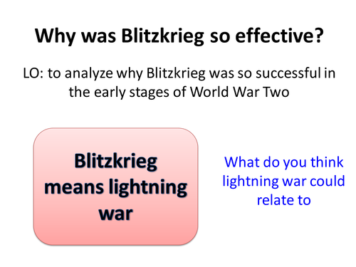 Blitzkrieg | Teaching Resources