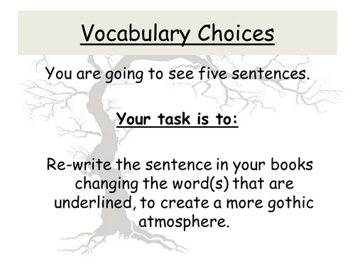 Vocabulary Choices Starter | Teaching Resources