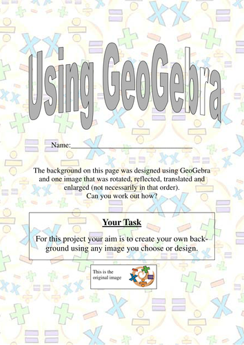 Geogebra Transformations tutorial student booklet | Teaching Resources