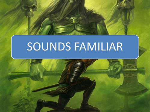 SOUNDS FAMILIAR | Teaching Resources