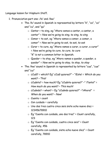 Spanish pronunciation songs and activities | Teaching Resources