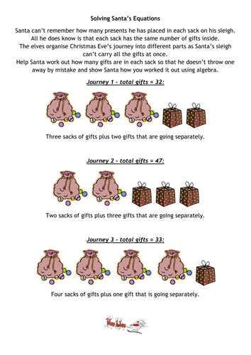 Solving Santa's Equations | Teaching Resources