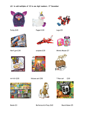 Christmas Shopping List | Teaching Resources