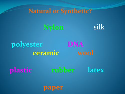 natural and synthetic polymers | Teaching Resources natural and synthetic polymers | Teaching Resources