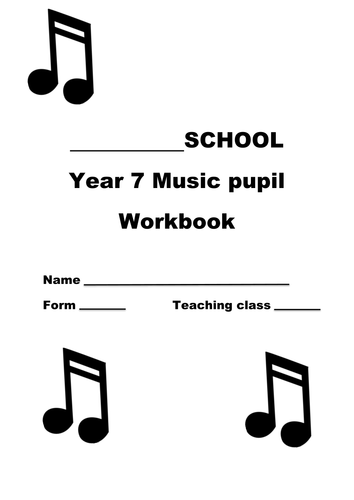 Year 7 music pupil workbook | Teaching Resources