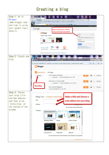 Get started with Blogger tutorial | Teaching Resources
