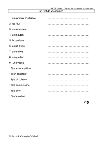 Edexcel IGCSE French: Topic A: at home & abroad | Teaching Resources