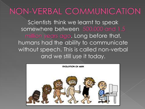 History of Language: Non - Verbal Communication | Teaching Resources