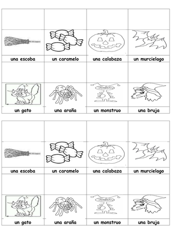Halloween Spanish words | Teaching Resources