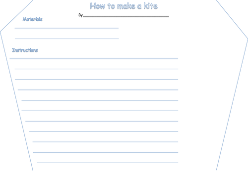 How to Make a Kite - Instructions | Teaching Resources