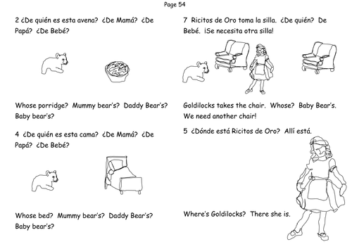 Spanish Goldilocks | Teaching Resources