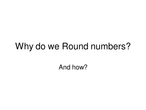 Rounding Numbers | Teaching Resources