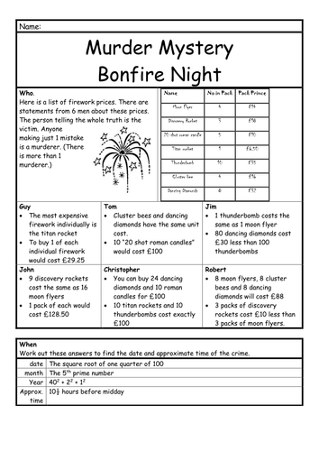 Easter mini murder mystery by whieldon - Teaching Resources - TES