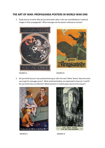 The Art of War: Propaganda Posters | Teaching Resources