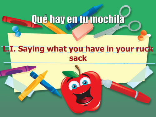 Qué hay en tu mochila | Teaching Resources